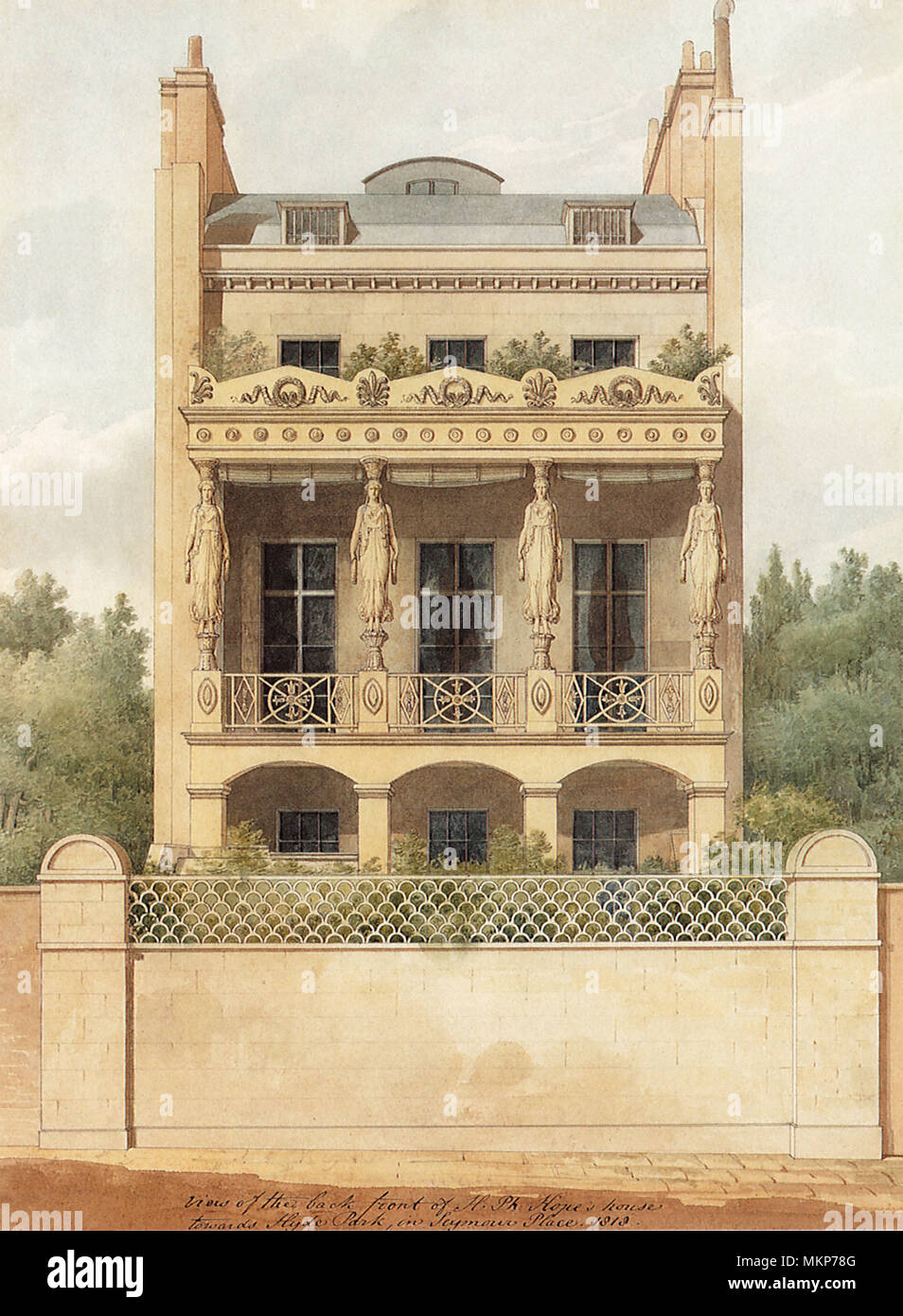 Henry Philip Hope's House, Seymour Place Stock Photo - Alamy