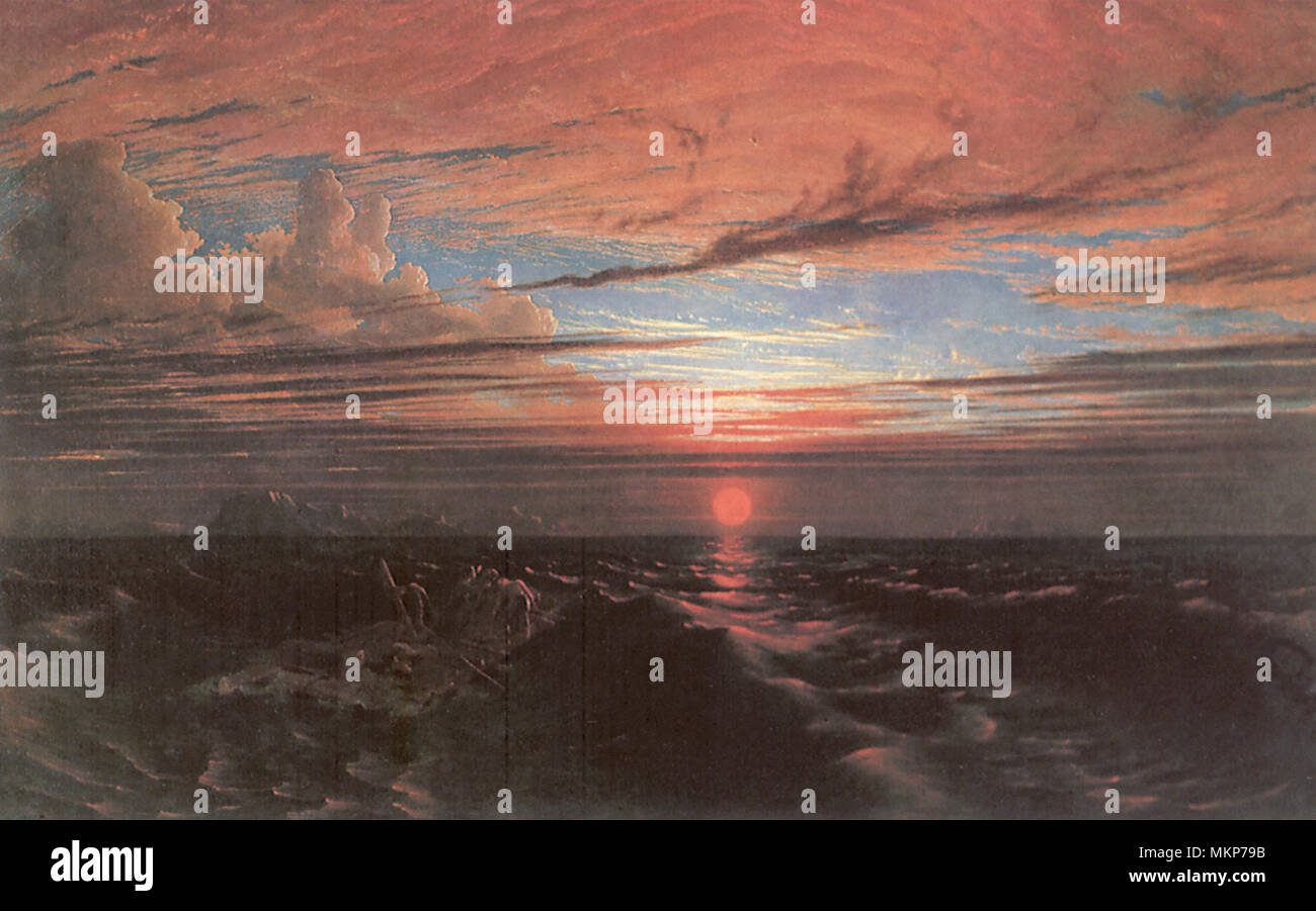 Sunset at Sea After a Storm Stock Photo - Alamy