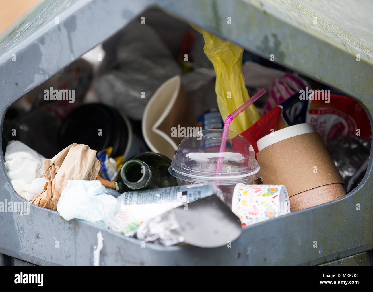 Litter Waste Trash Bin Can Bins Cans High Resolution Stock Photography ...