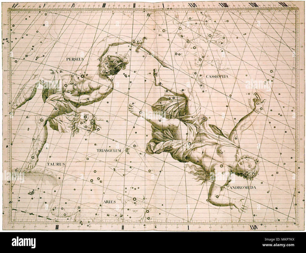 Flamsteed's Atlas Coelestis Stock Photo - Alamy