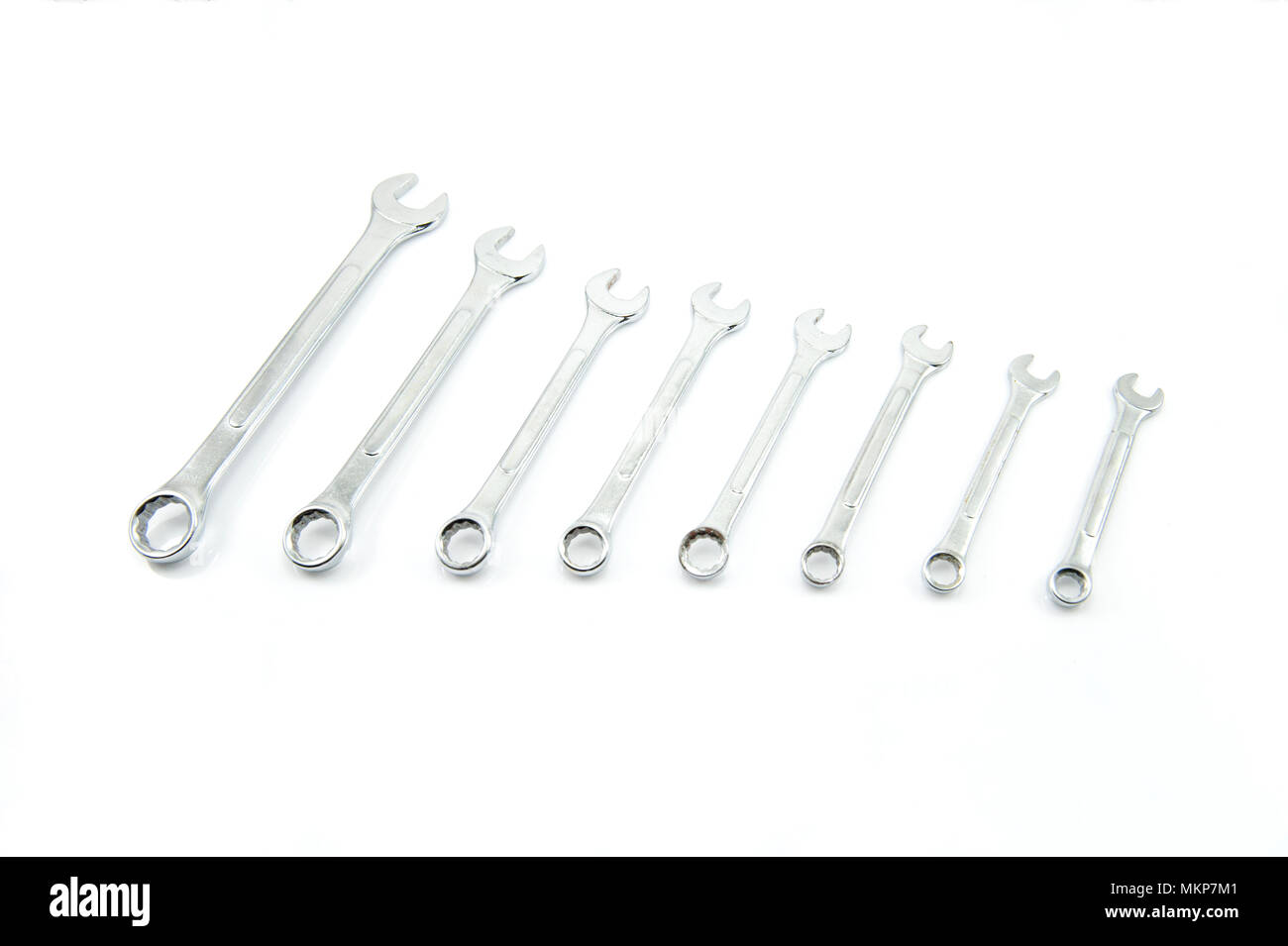 Wrench tool, Wrench set isolated on white background Stock Photo - Alamy