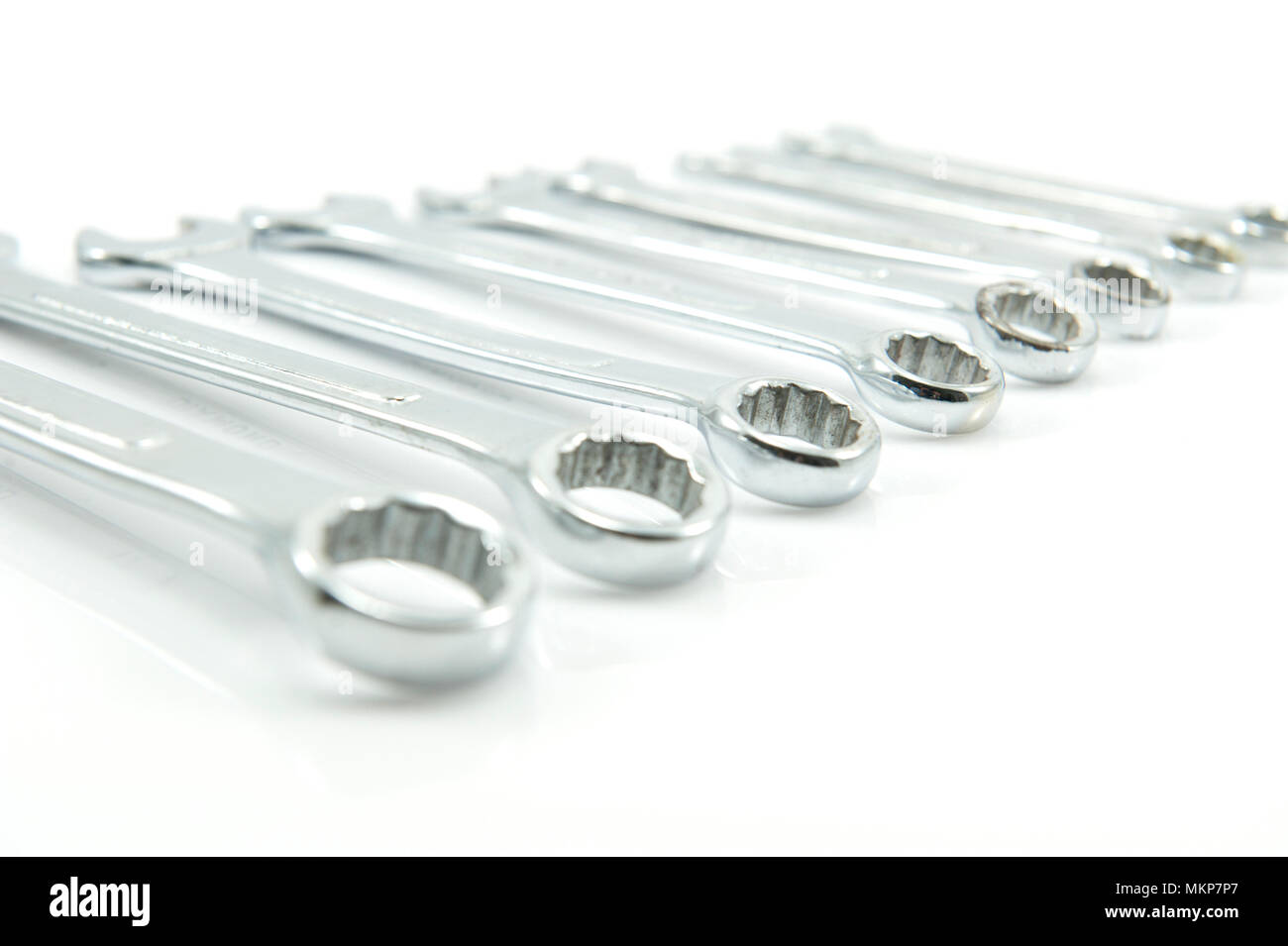 Wrench tool, Wrench set isolated on white background Stock Photo - Alamy