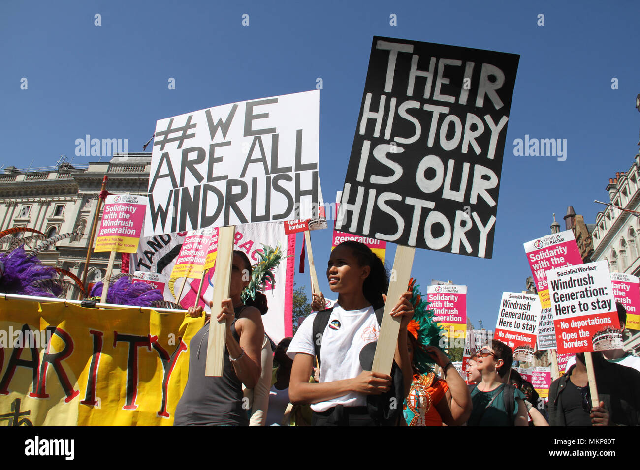 Whitehall, London- UK: 5 May 2018. Hundreds of people joined the March ...