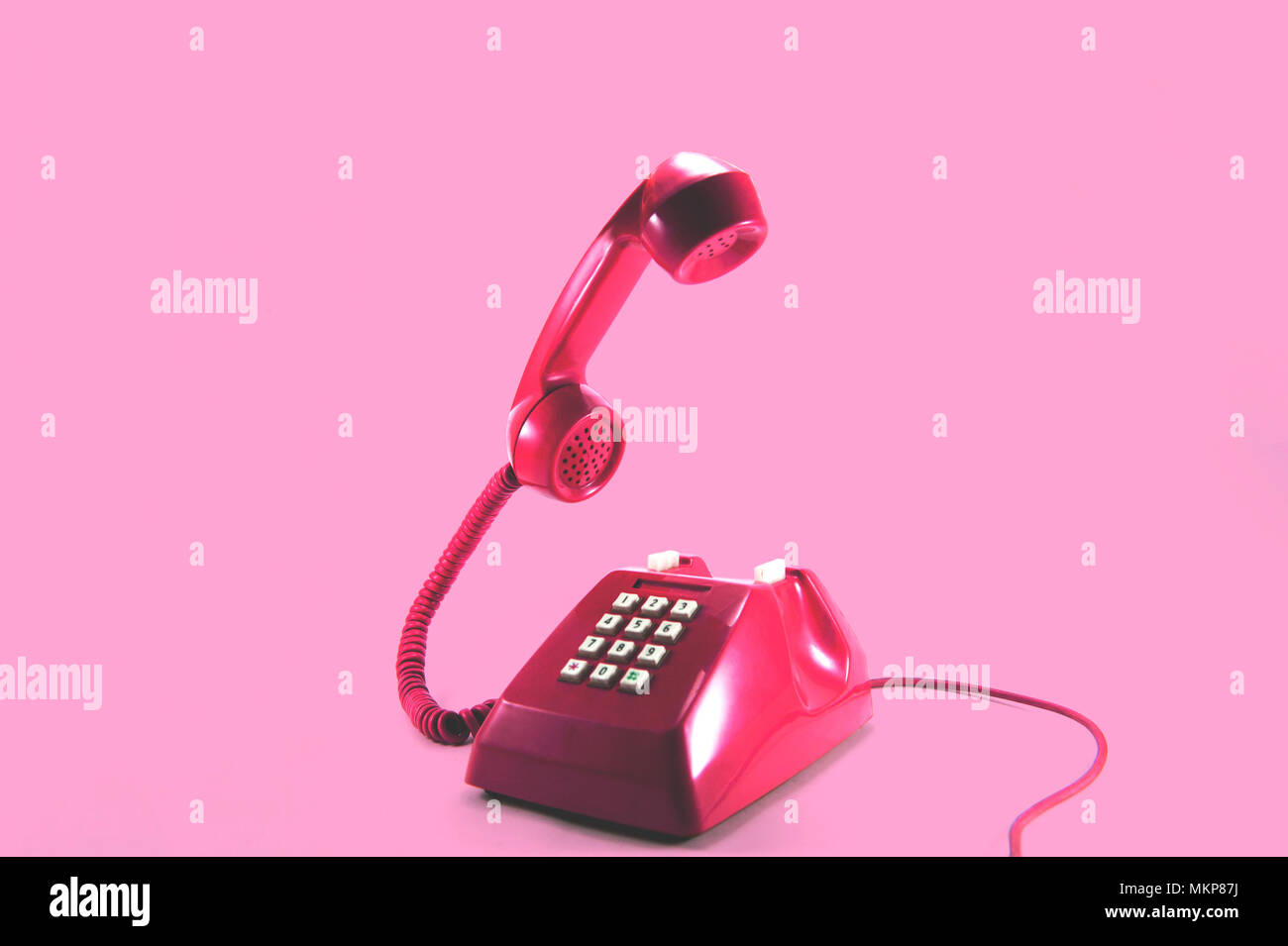 Pink telephone hi-res stock photography and images - Alamy