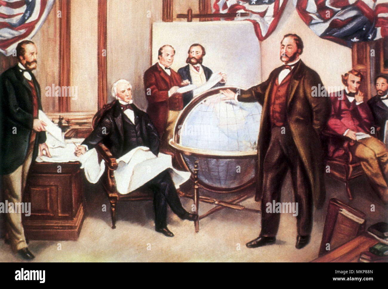 Signing Treaty for Purchase of Alaska Stock Photo - Alamy