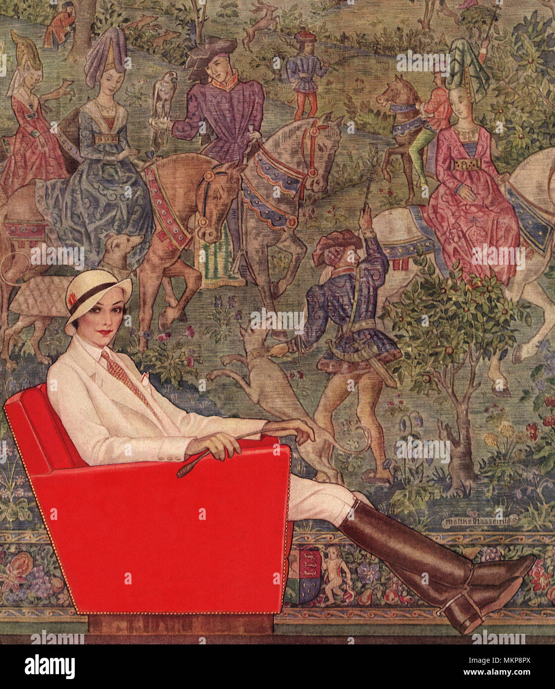 Medieval woman horse hi-res stock photography and images - Alamy