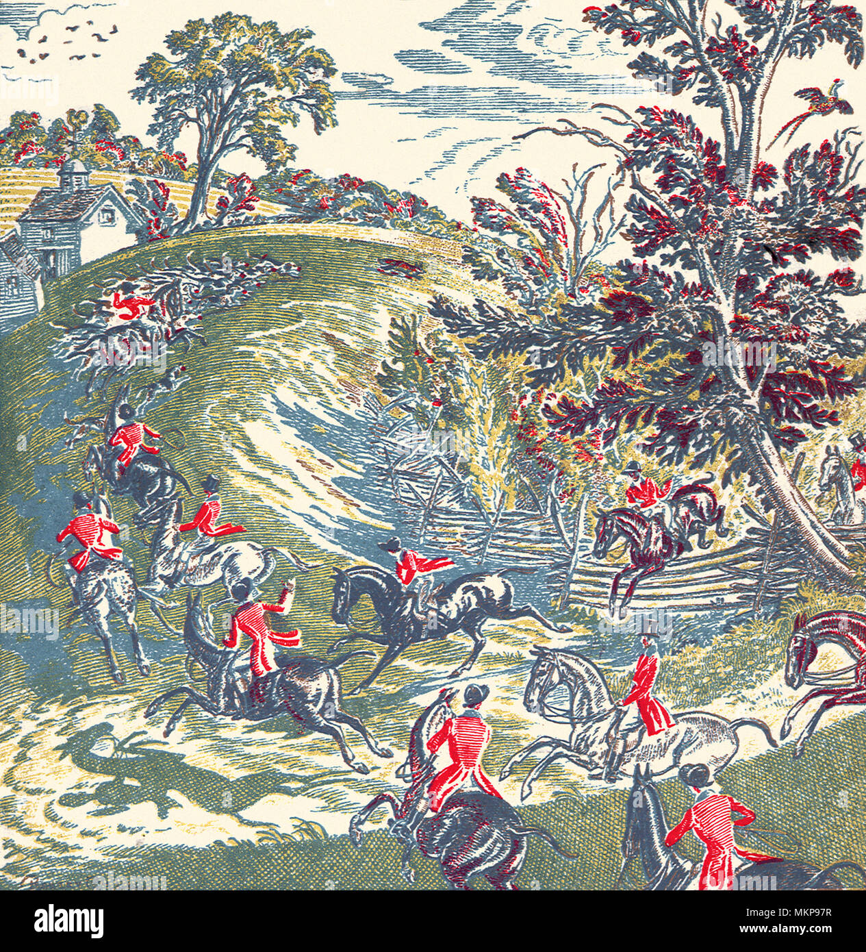 Hunters chase Fox Stock Photo - Alamy