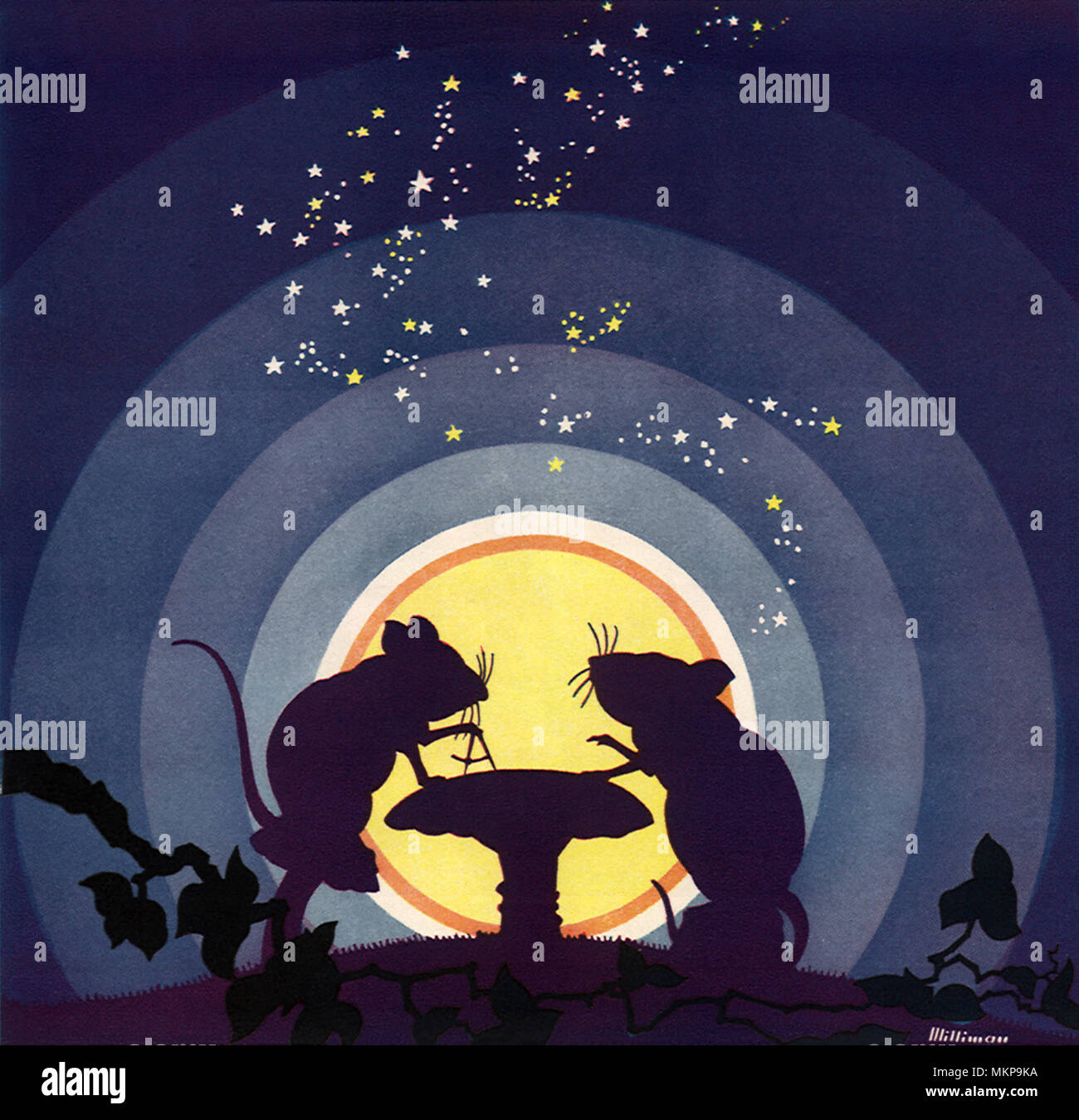 Animals in moonlight hi-res stock photography and images - Alamy