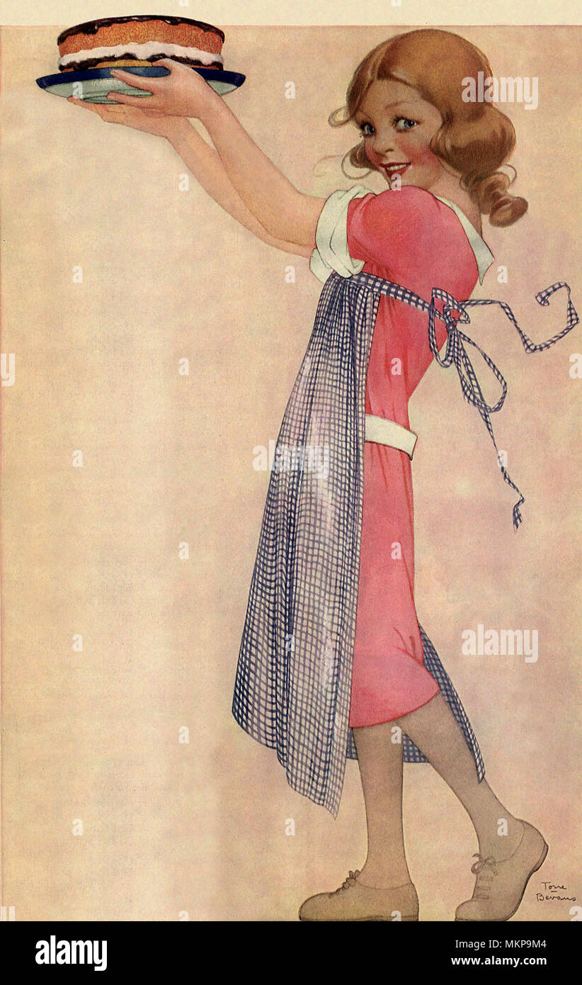 Her First Cake Stock Photo - Alamy