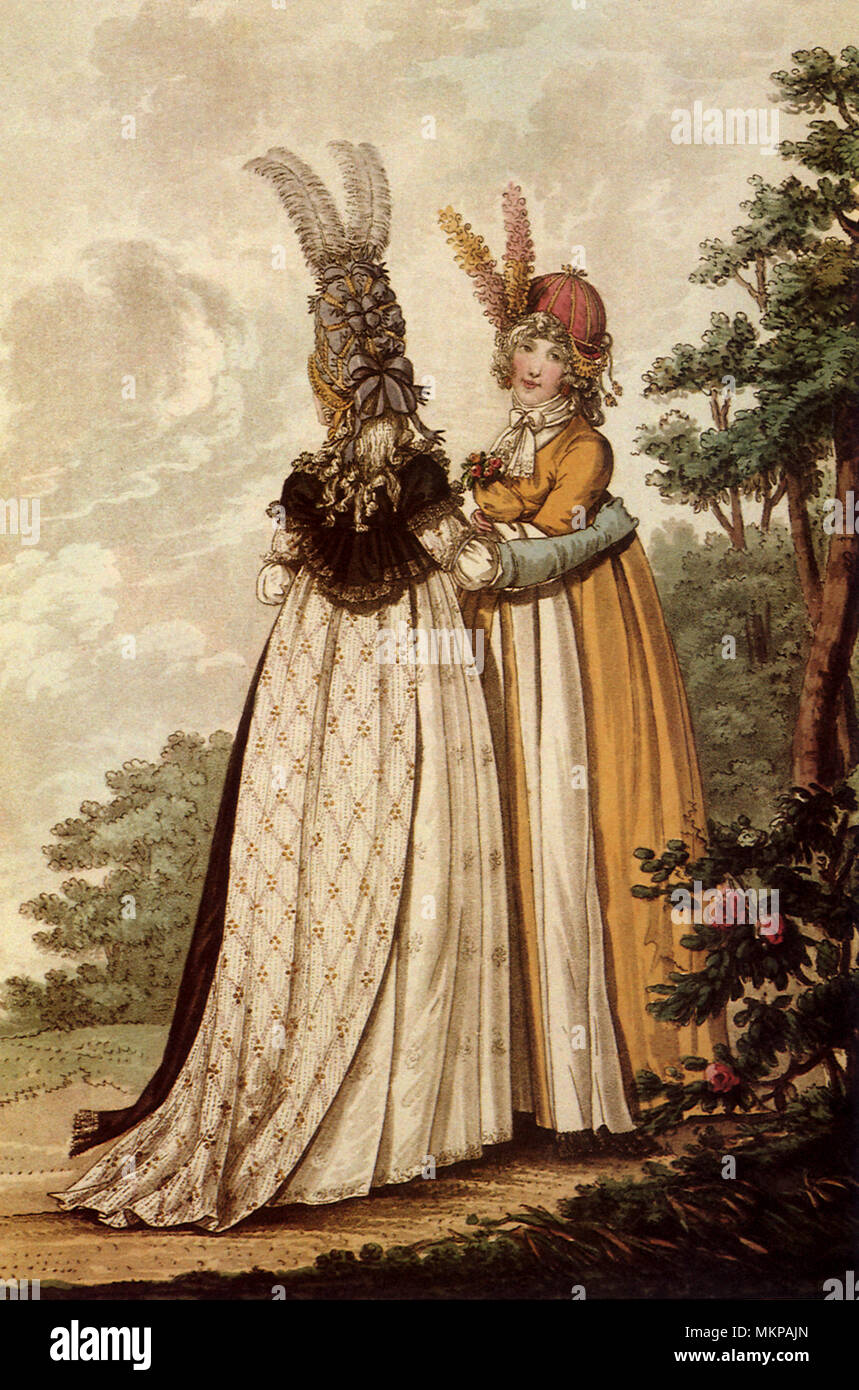 Two Women in English Costume Stock Photo - Alamy