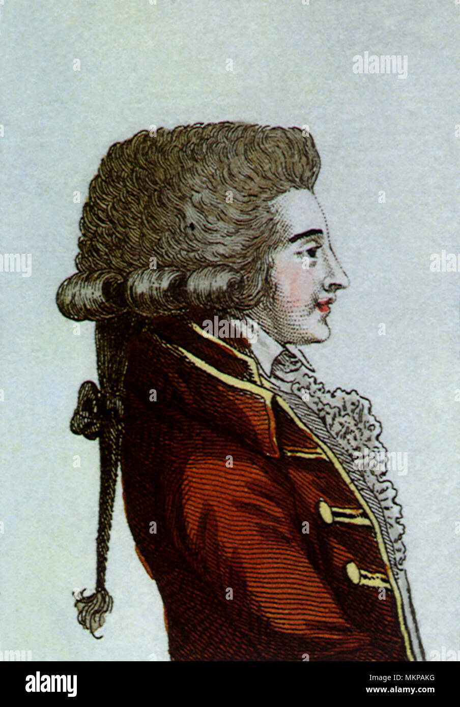 Man dressed in Formal French Wig Stock Photo - Alamy