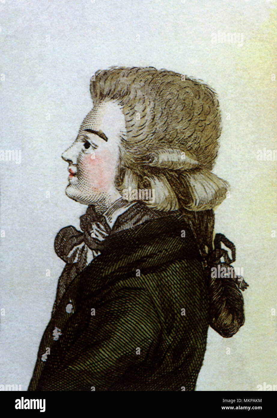 Man dressed in Formal French Wig Stock Photo - Alamy