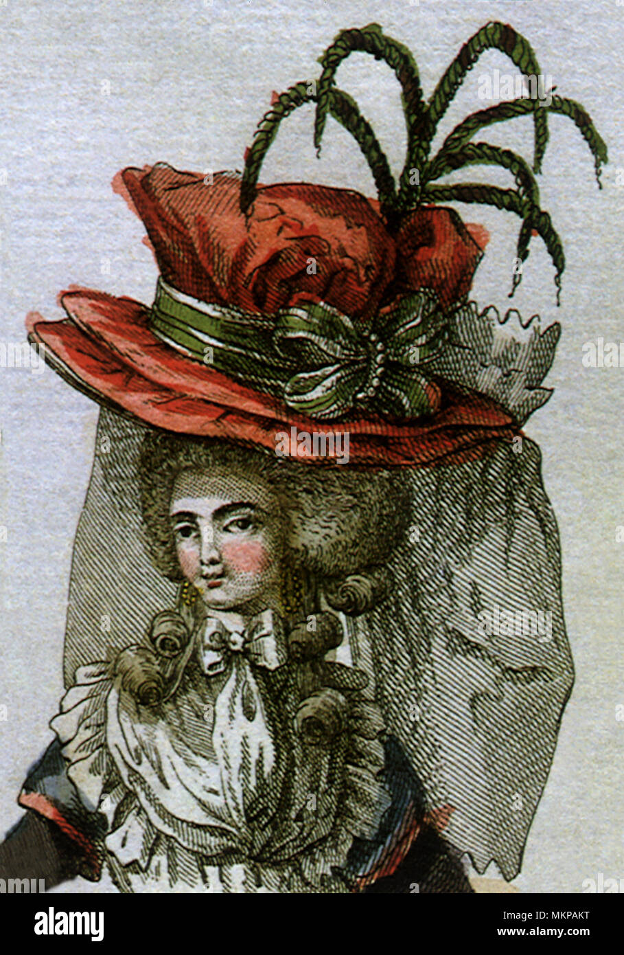 French Woman in Pre-Revolutionary Hat Stock Photo - Alamy