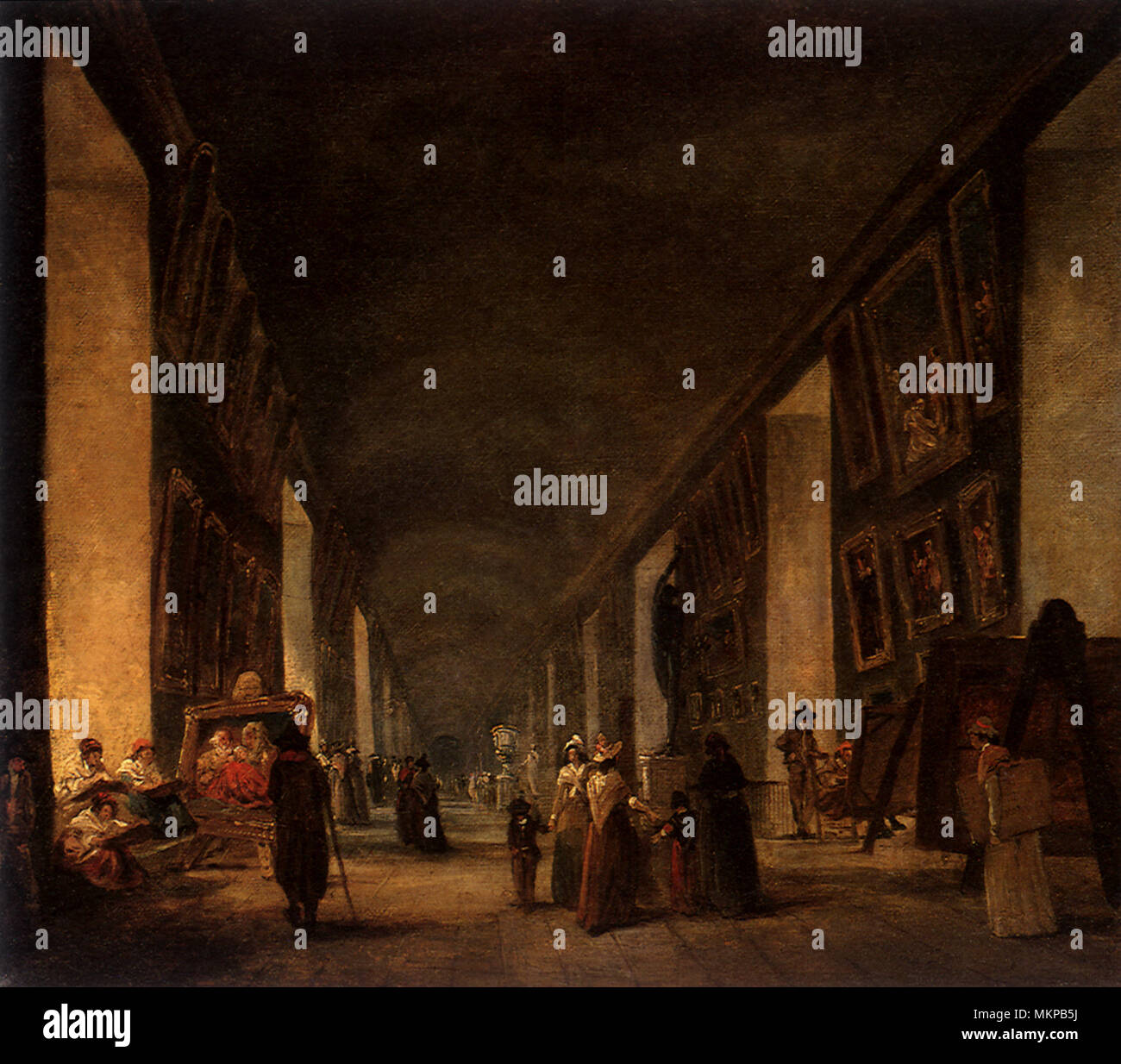 The Grande Galerie at the Louvre between 1794 and 1796 Stock Photo - Alamy