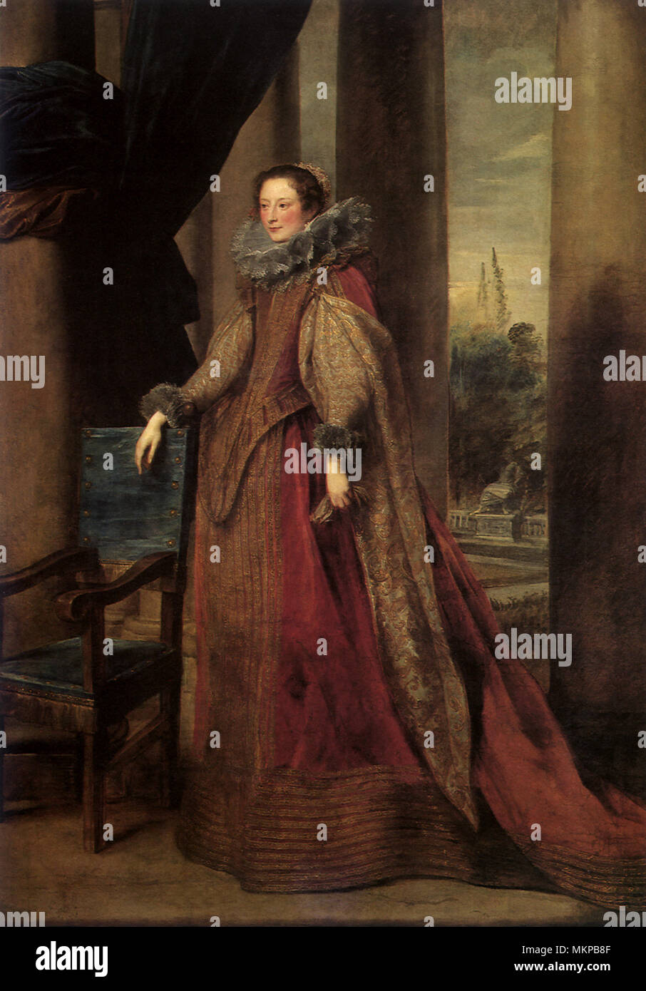 Presumed Portrait of Marchesa Geromina Spinola-Doria 1630 Stock Photo ...