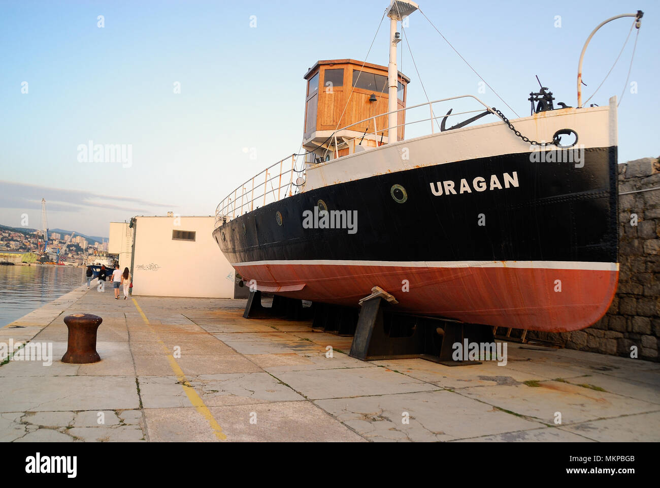 Rijeka, Croatia. The Uragan (English : Hurricane) boat. Uragan is a ...