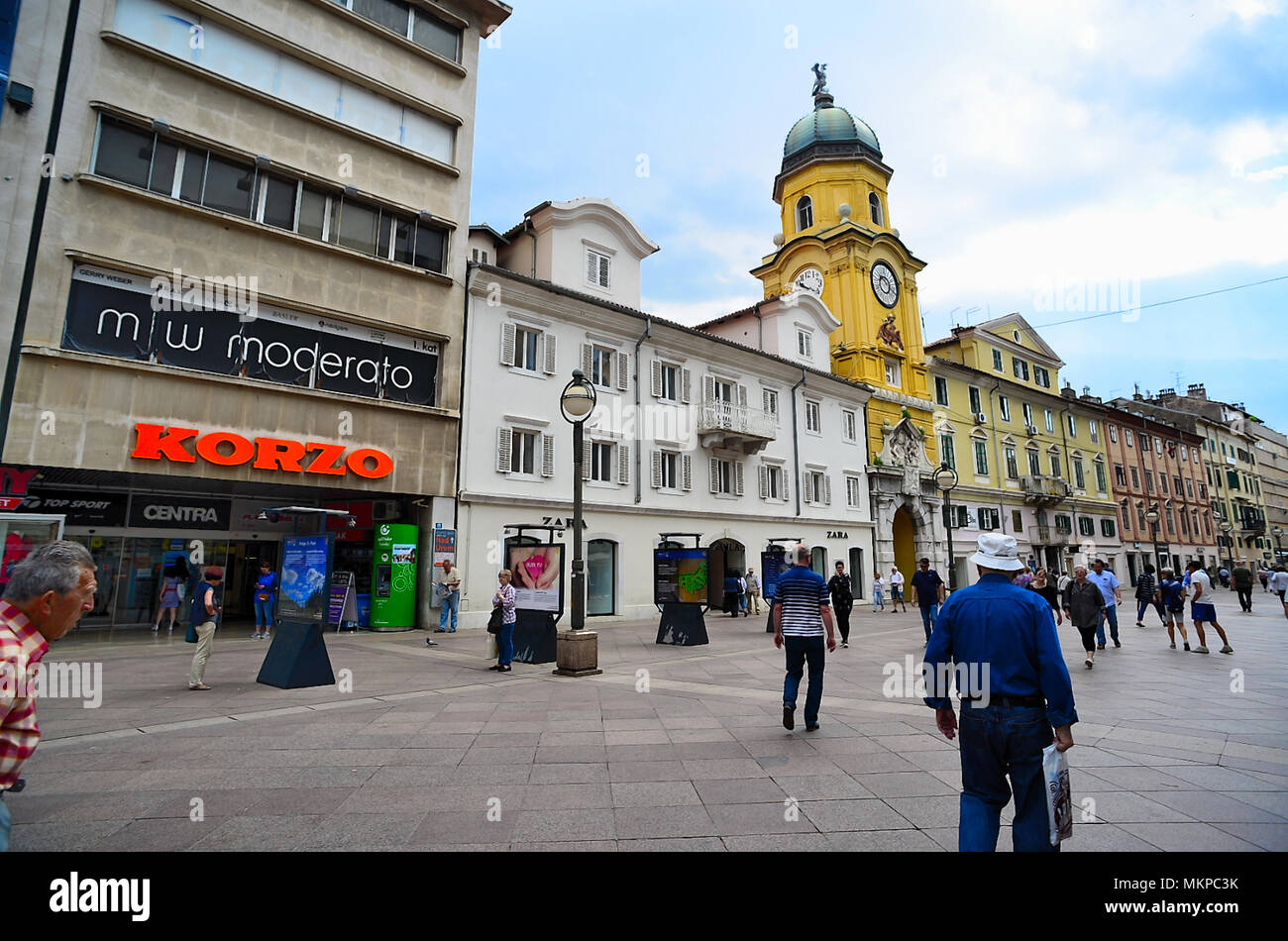 Rijeka, Croatia. The main street Korzo Stock Photo - Alamy