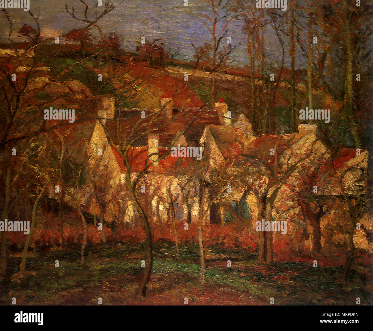 Camille pissarro red roofs hi-res stock photography and images - Alamy