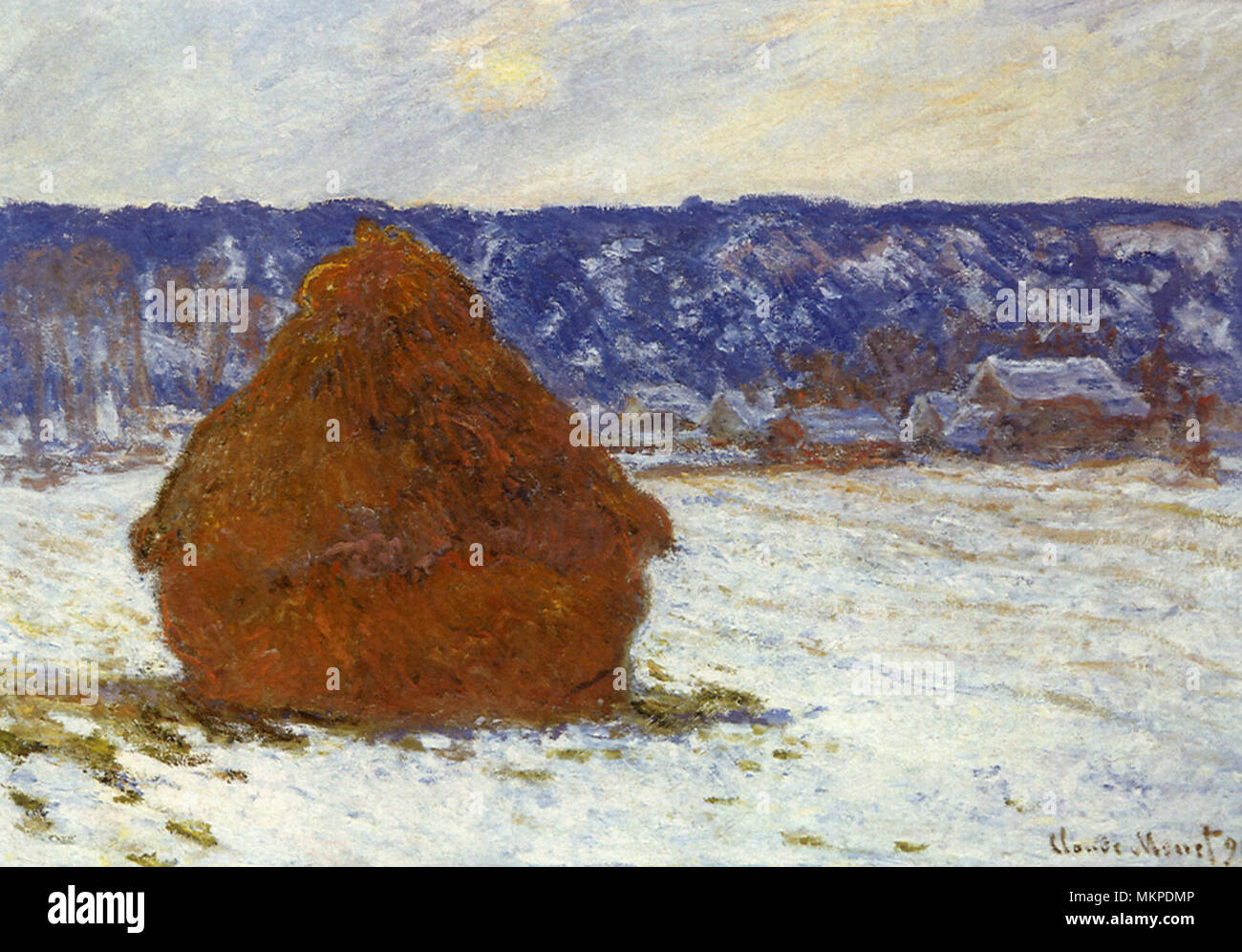 Monet haystack winter hi-res stock photography and images - Alamy