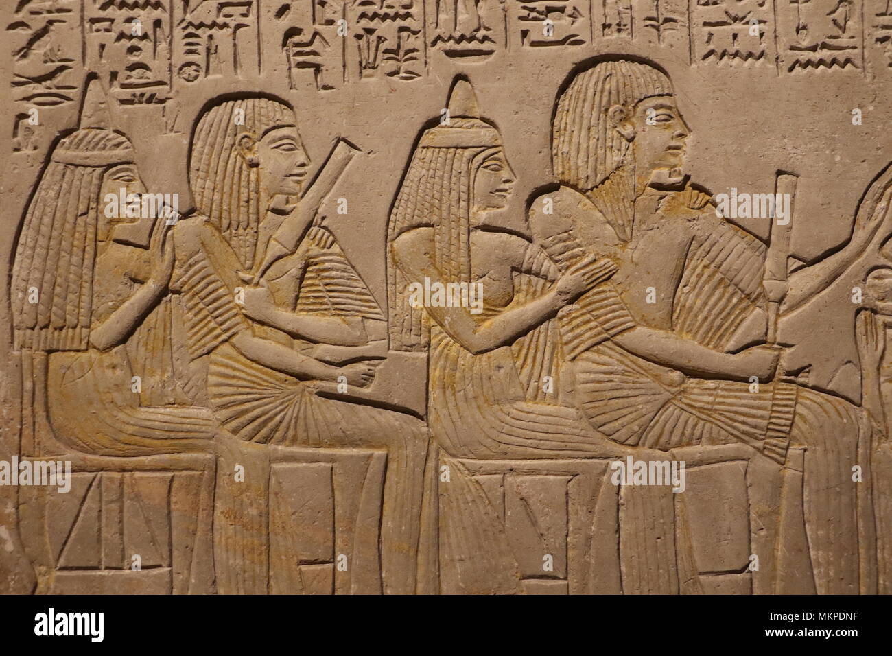 Egyptian stele at the Kunsthistorisches Museum in Vienna Stock Photo ...