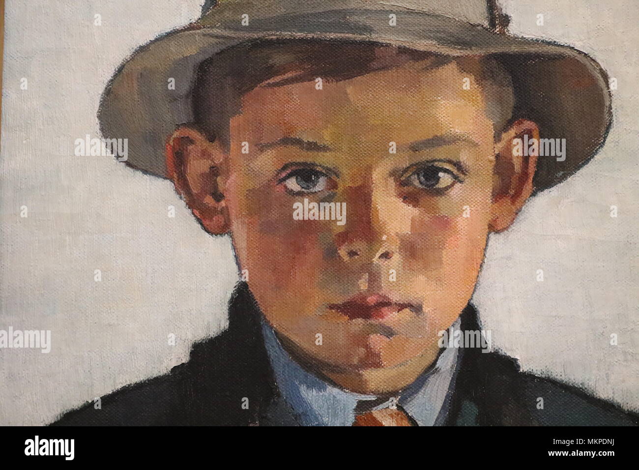 ‘George, the Artist’s Son, at eight’. Oil on canvas of Frederick Jaeger ...