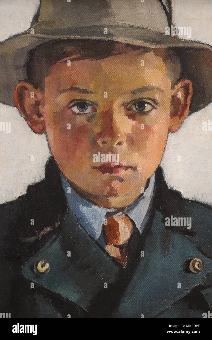 ‘George, the Artist’s Son, at eight’. Oil on canvas of Frederick Jaeger ...