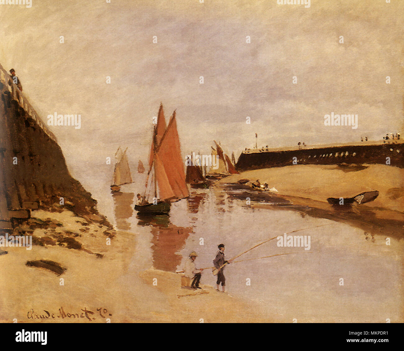 Jetty at Trouville, Low Tide Stock Photo - Alamy