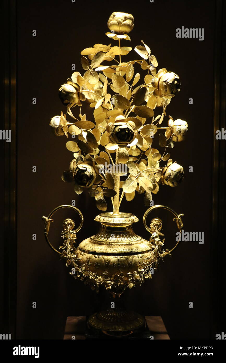 Decorative gold object from the Imperial Treasury of Austria Stock ...