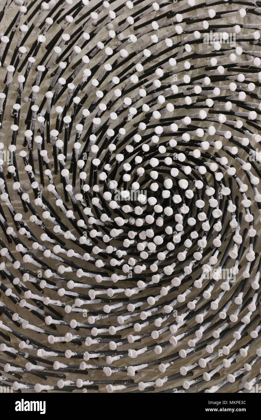 Spiral driven nails in the city of Vienna Stock Photo - Alamy