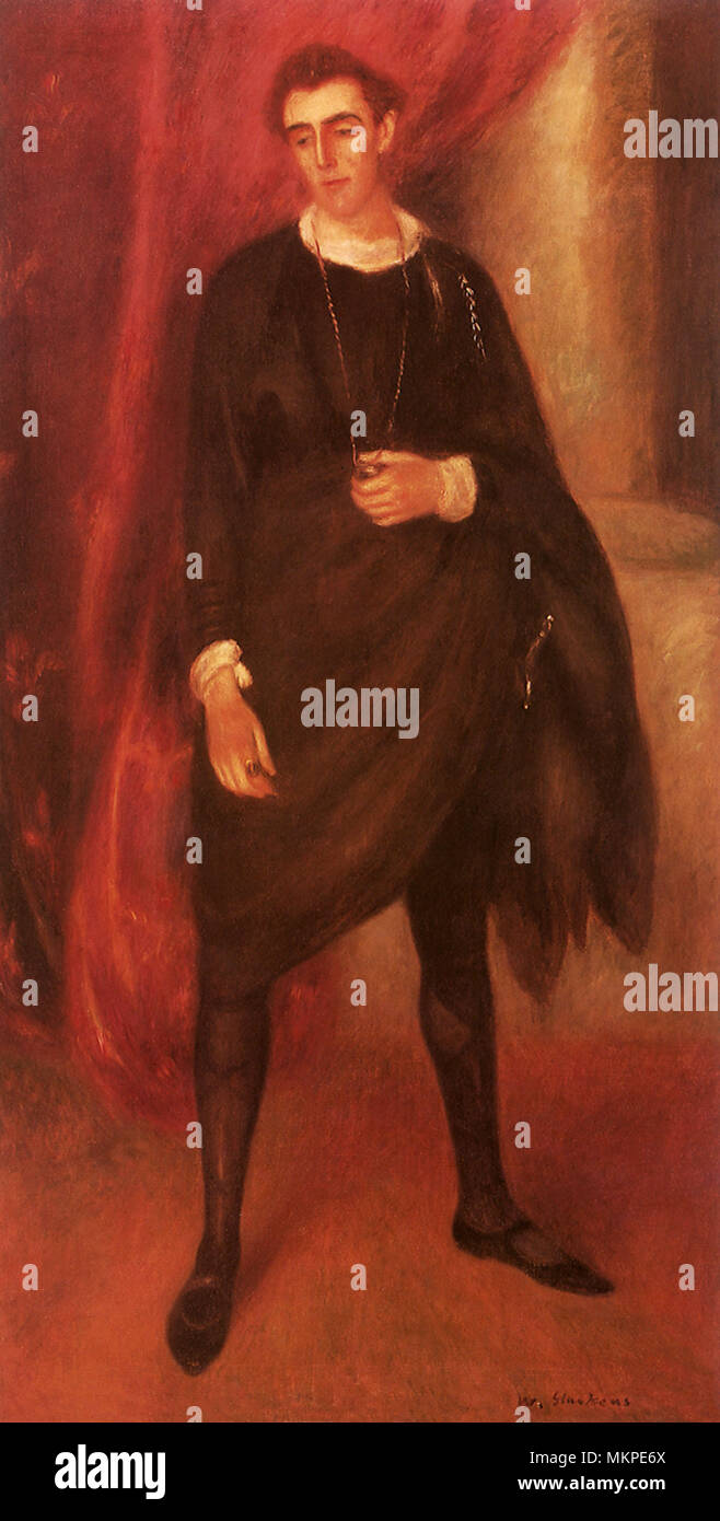 Portrait of Walter Hampden as Hamlet Stock Photo - Alamy