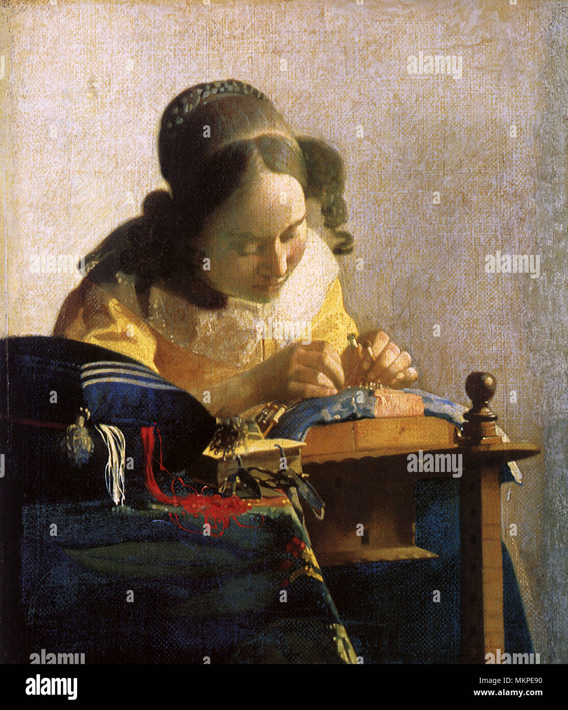 The lacemaker by johannes vermeer hi-res stock photography and images ...