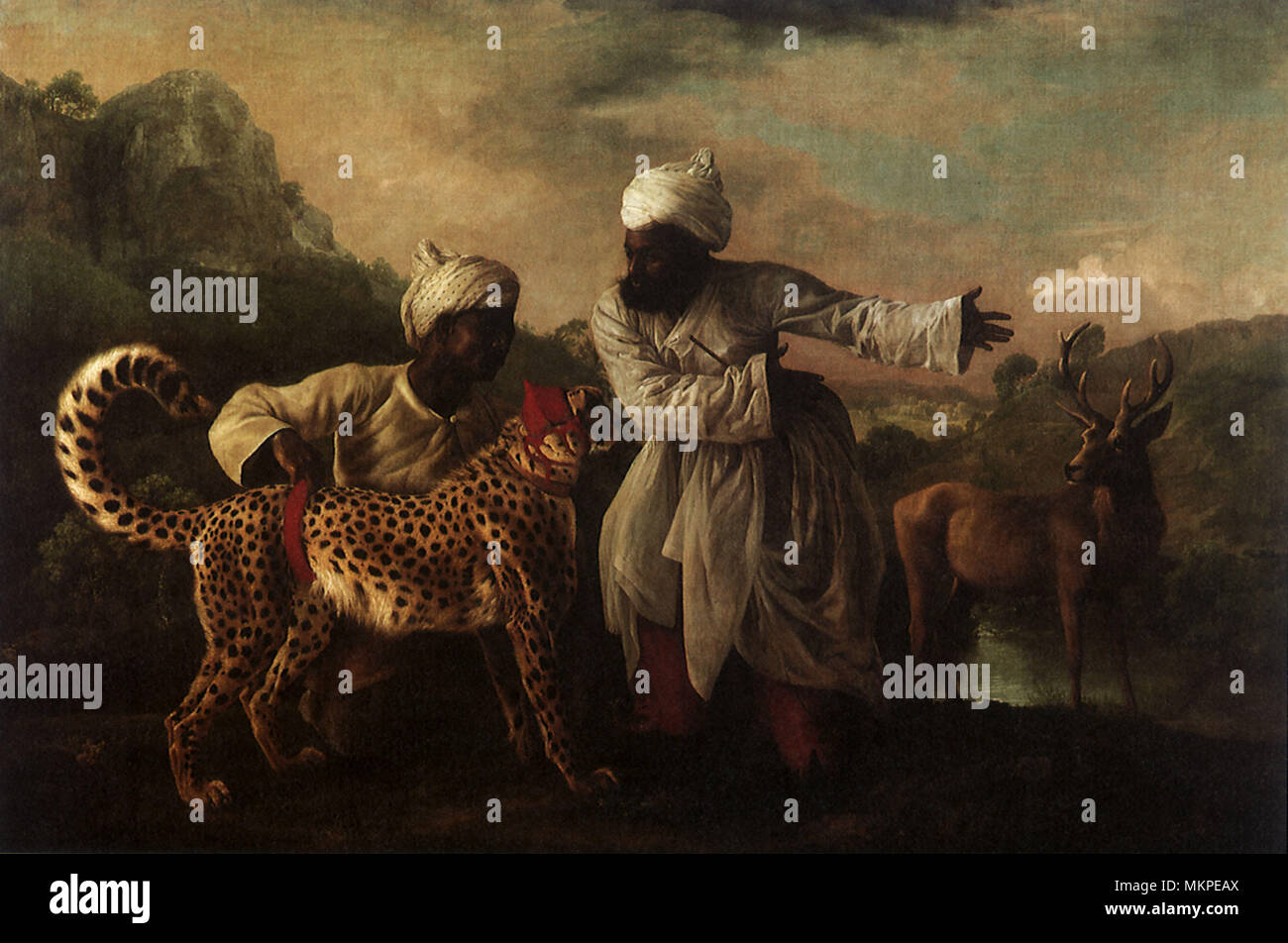 Cheetah and stag with two indians hi-res stock photography and images ...