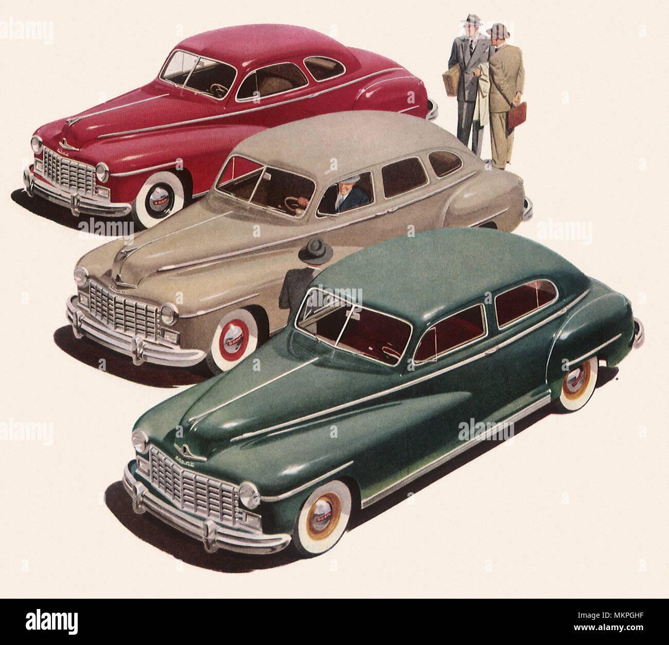 1948 Dodge Town Sedan, Club Coupe, and Custom Sedan Stock Photo - Alamy