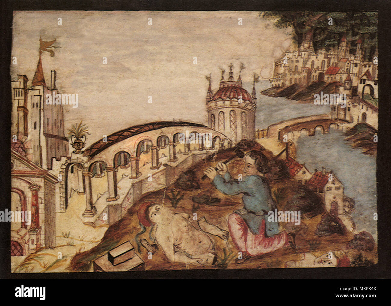 Abraham smashing the Idols Stock Photo - Alamy