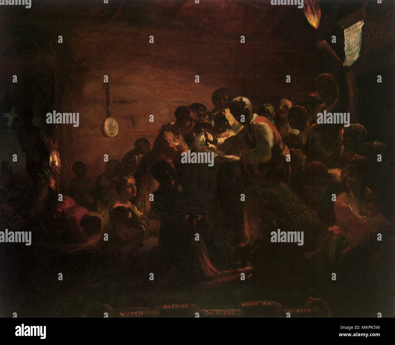 Watch Meeting - December 31st 1862 - Waiting for the Hour Stock Photo ...