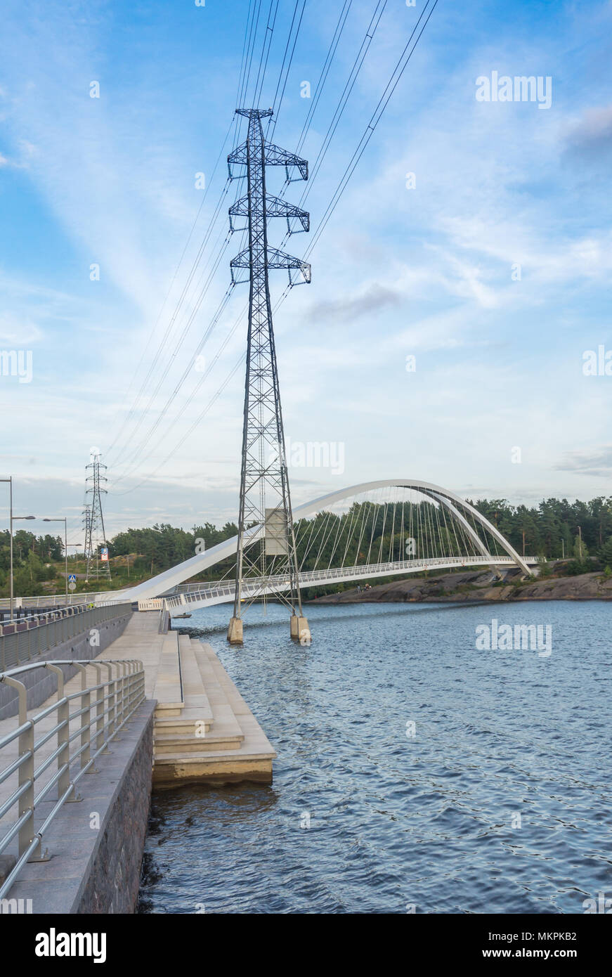 Steel bridge Isoisansiltta in Helsinki, Finland Stock Photo - Alamy
