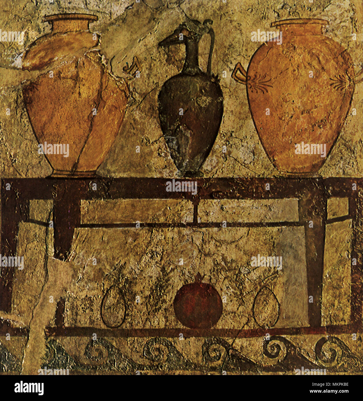 Table with Offerings to the Dead Stock Photo - Alamy