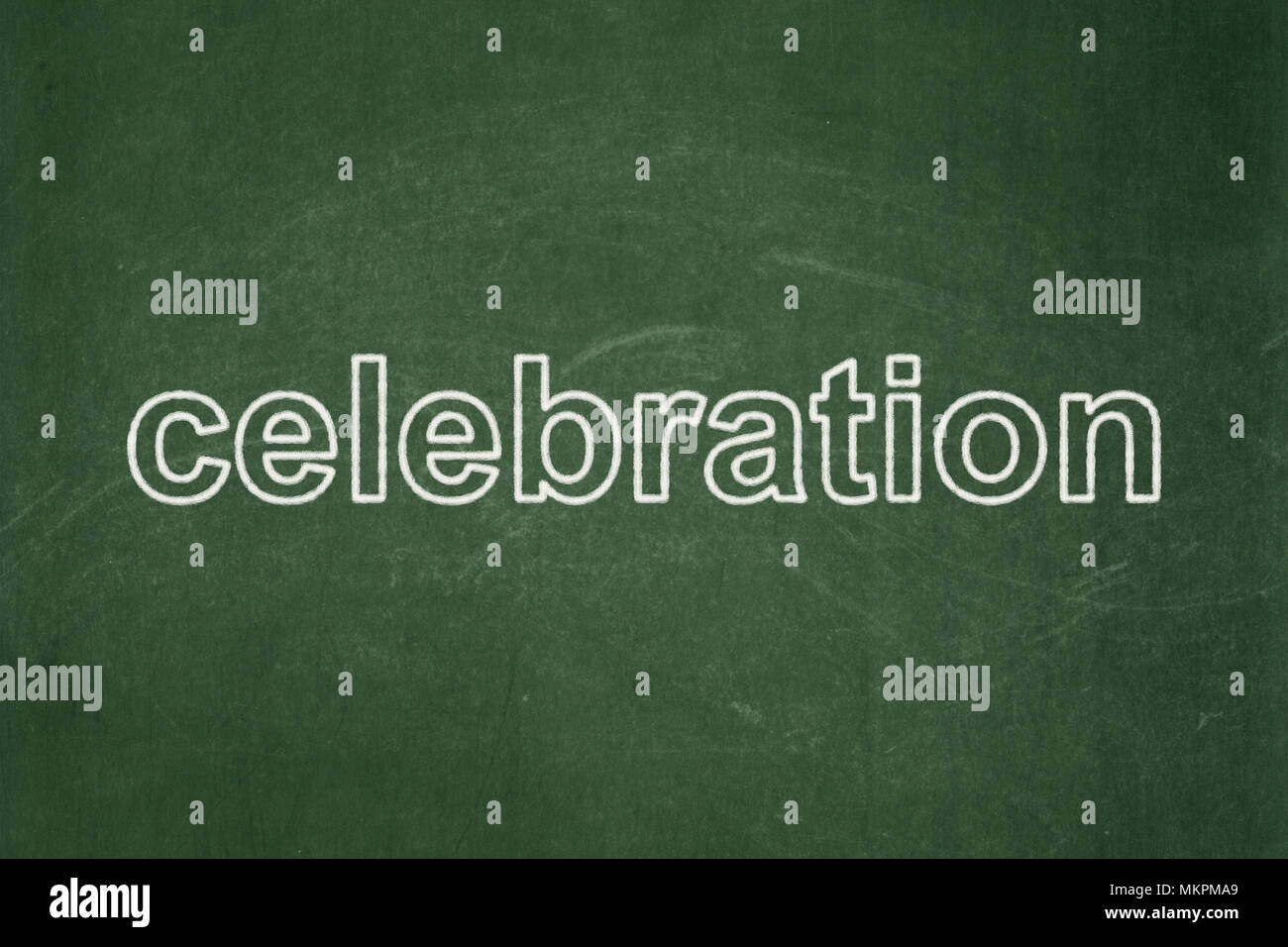 Holiday concept: text Celebration on Green chalkboard background Stock ...