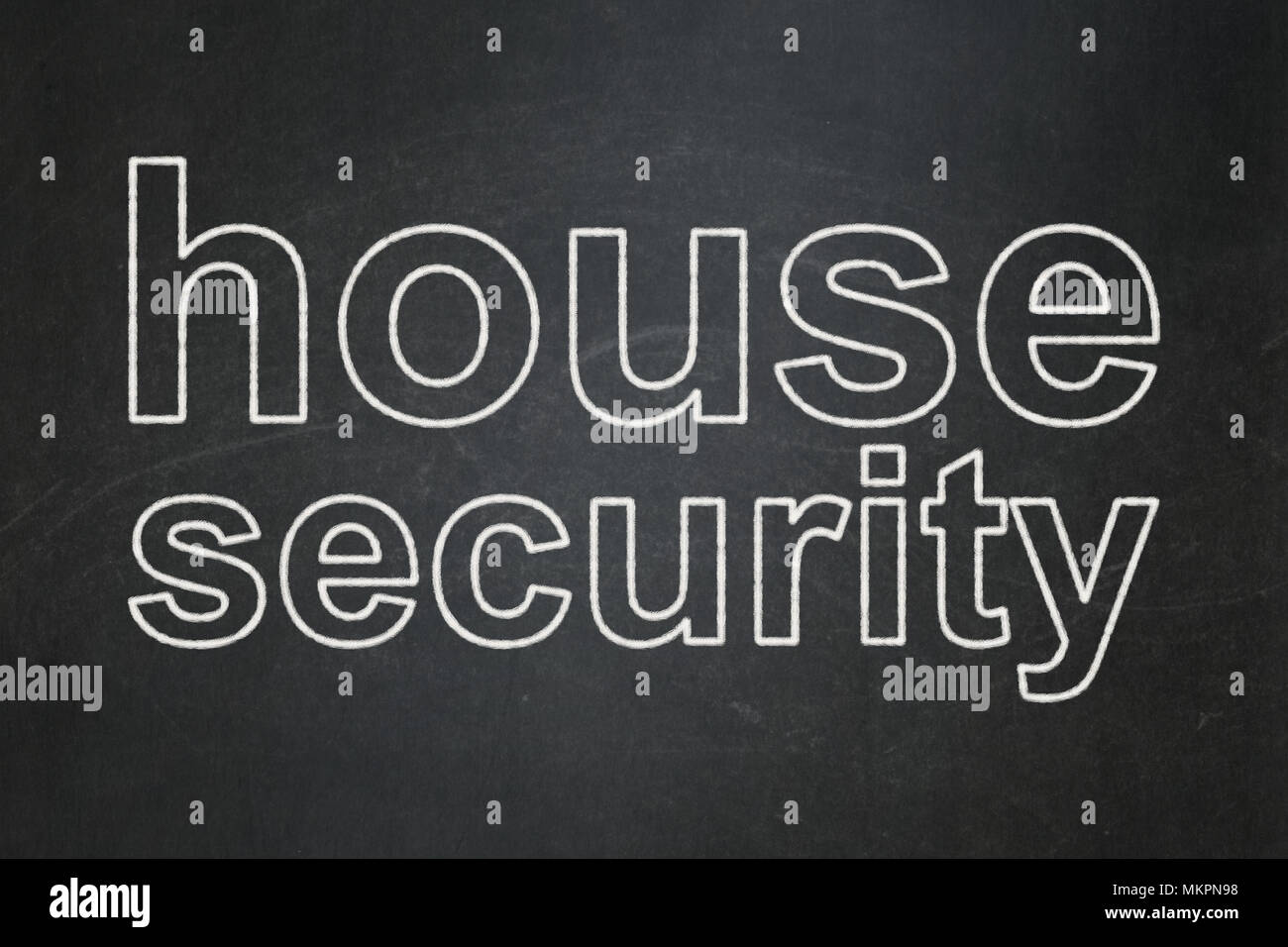 Safety concept: text House Security on Black chalkboard background ...