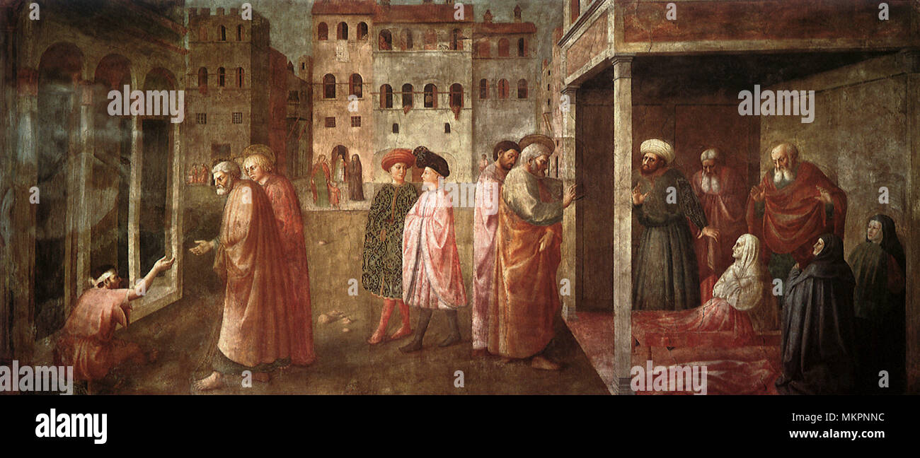 Saint Peter Healing the Cripple and the Raising of Tabitha Stock Photo ...