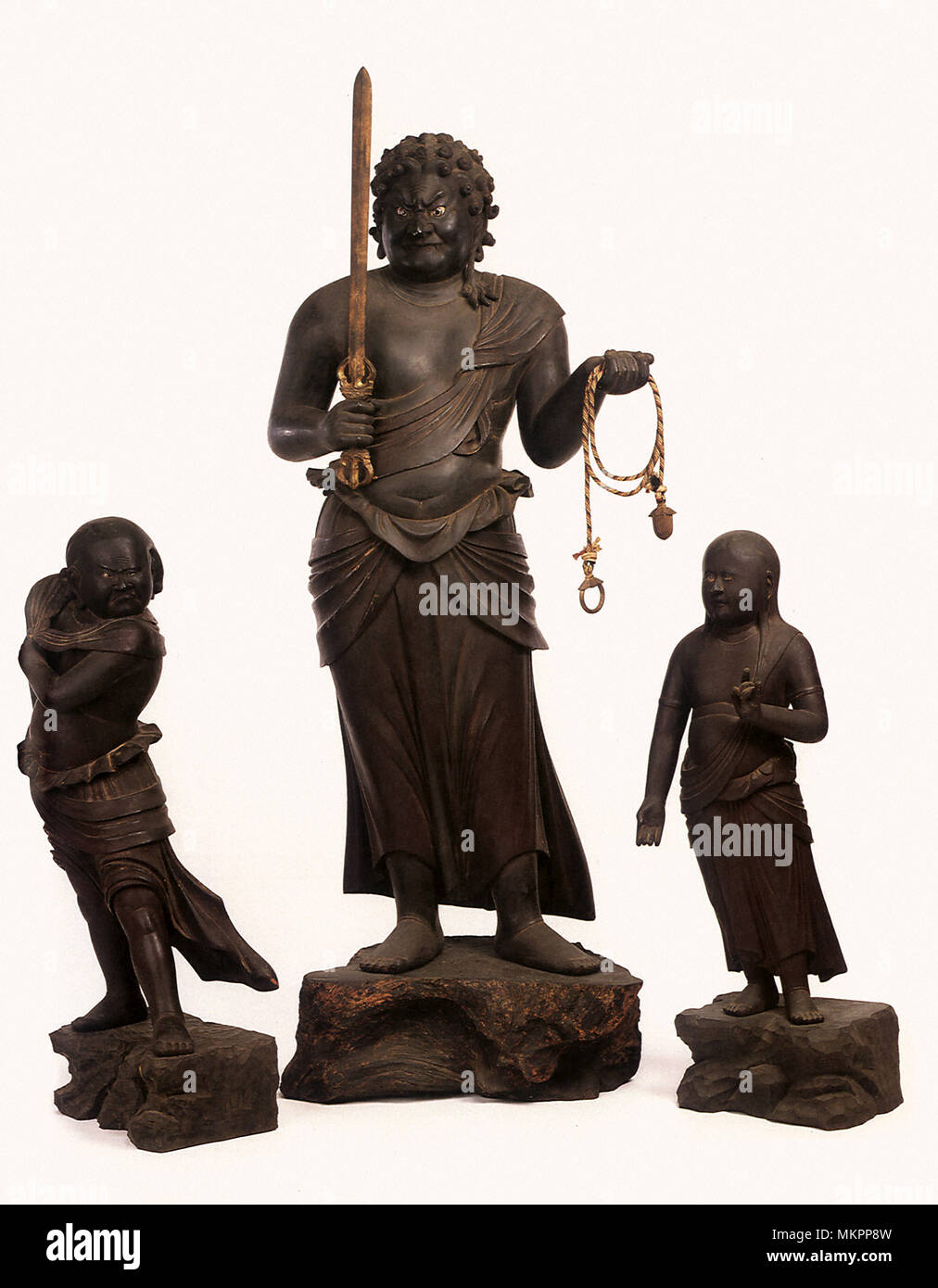 Fudo Myoo with Two Attendants Stock Photo - Alamy