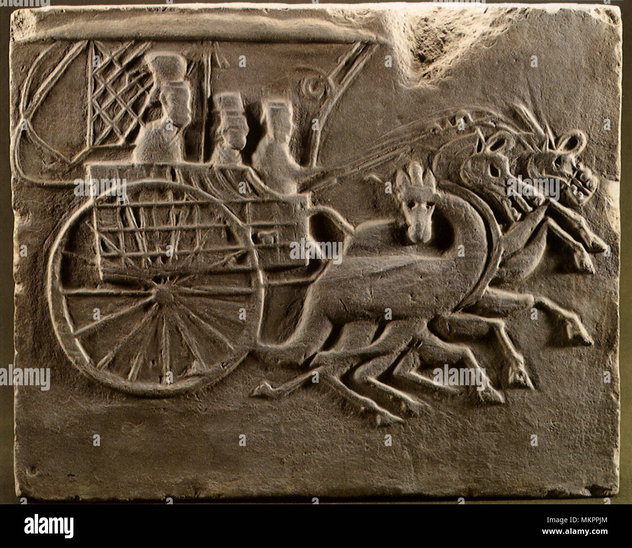 Tomb Brick with Design of Carriage Stock Photo - Alamy