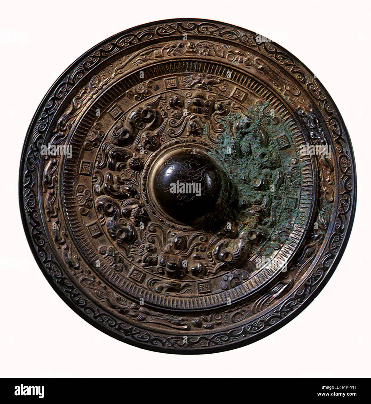 Reverse of Chinese Mirror Stock Photo - Alamy