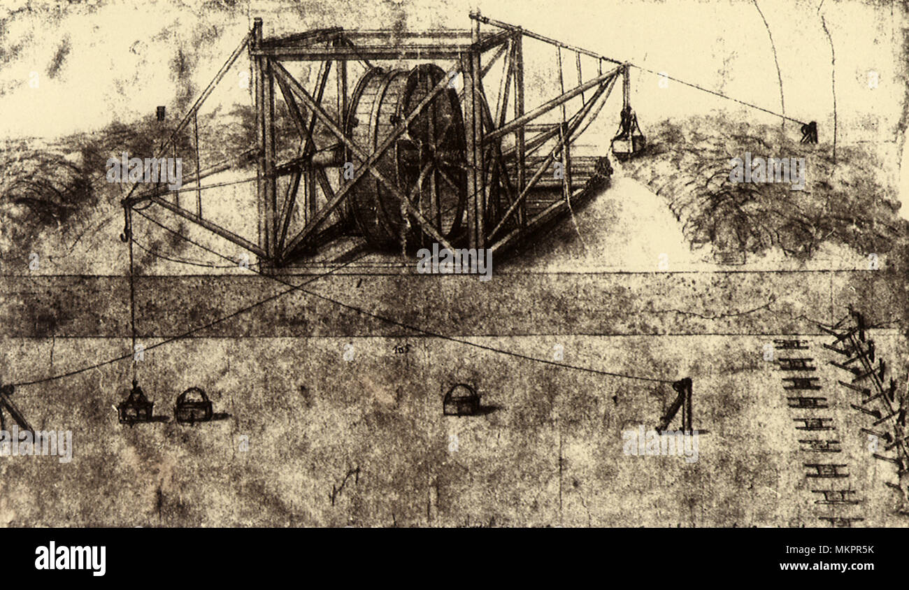 Leonardo da vinci drawings machine hi-res stock photography and images ...