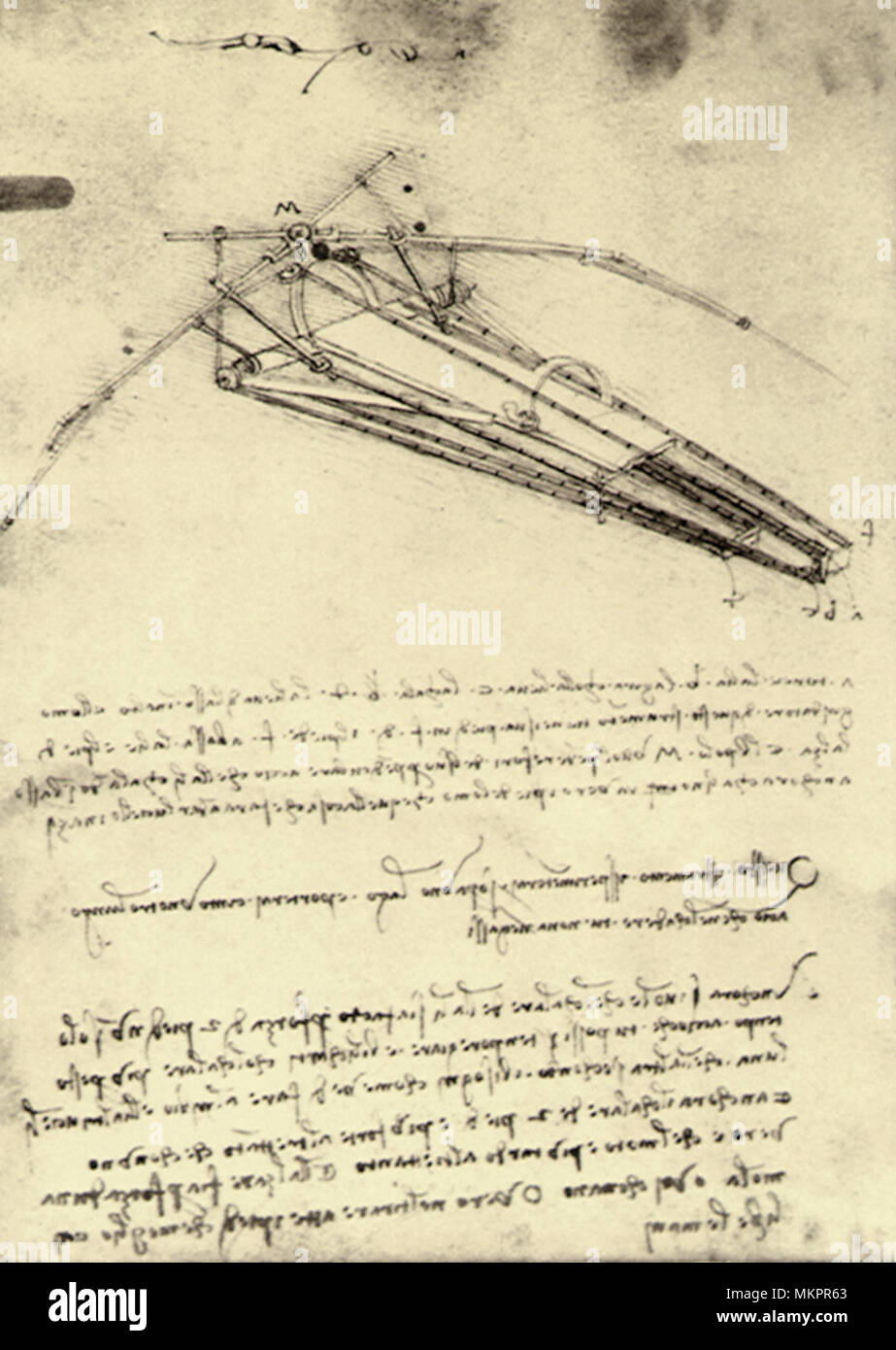 Design for a Flying Machine Stock Photo - Alamy