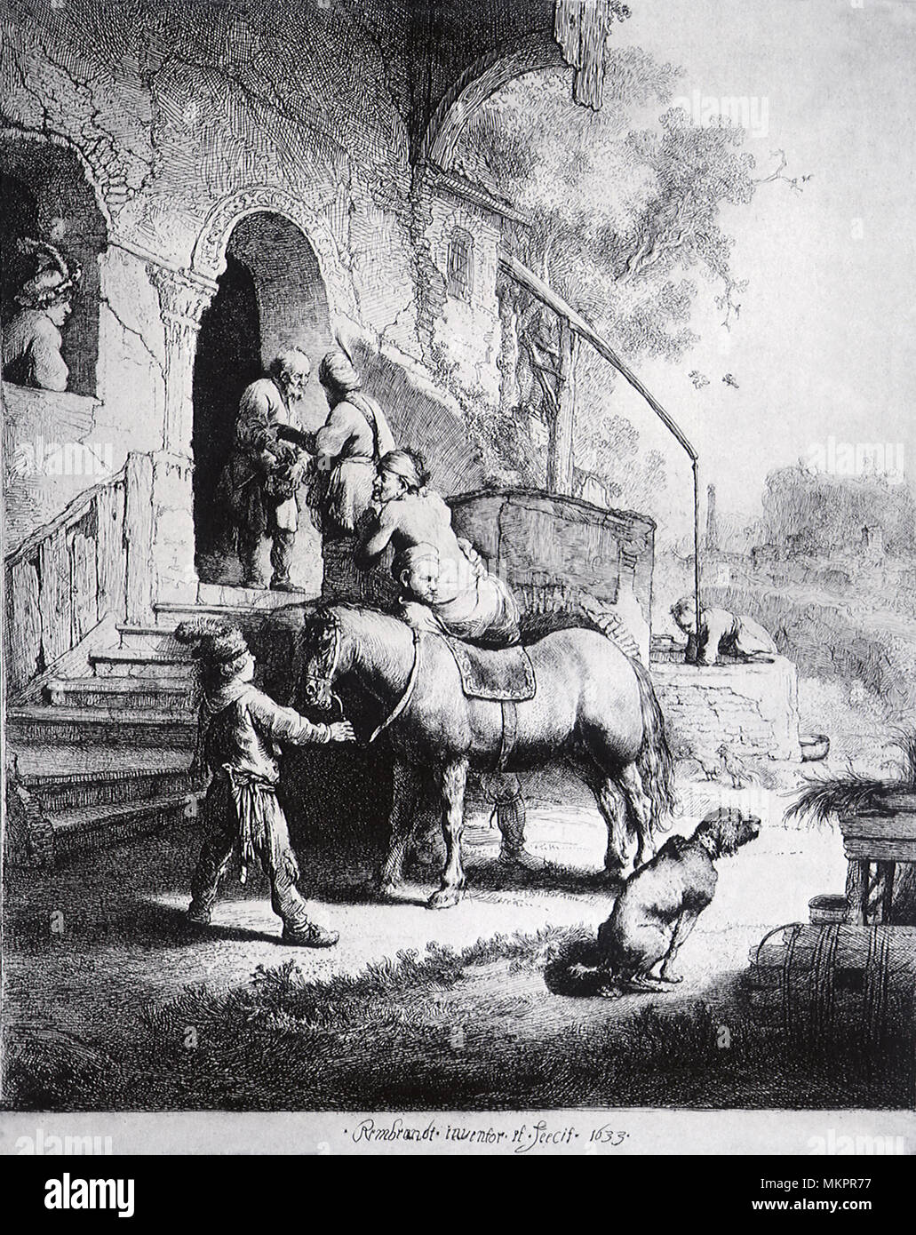 The Good Samaritan at the Inn Stock Photo - Alamy