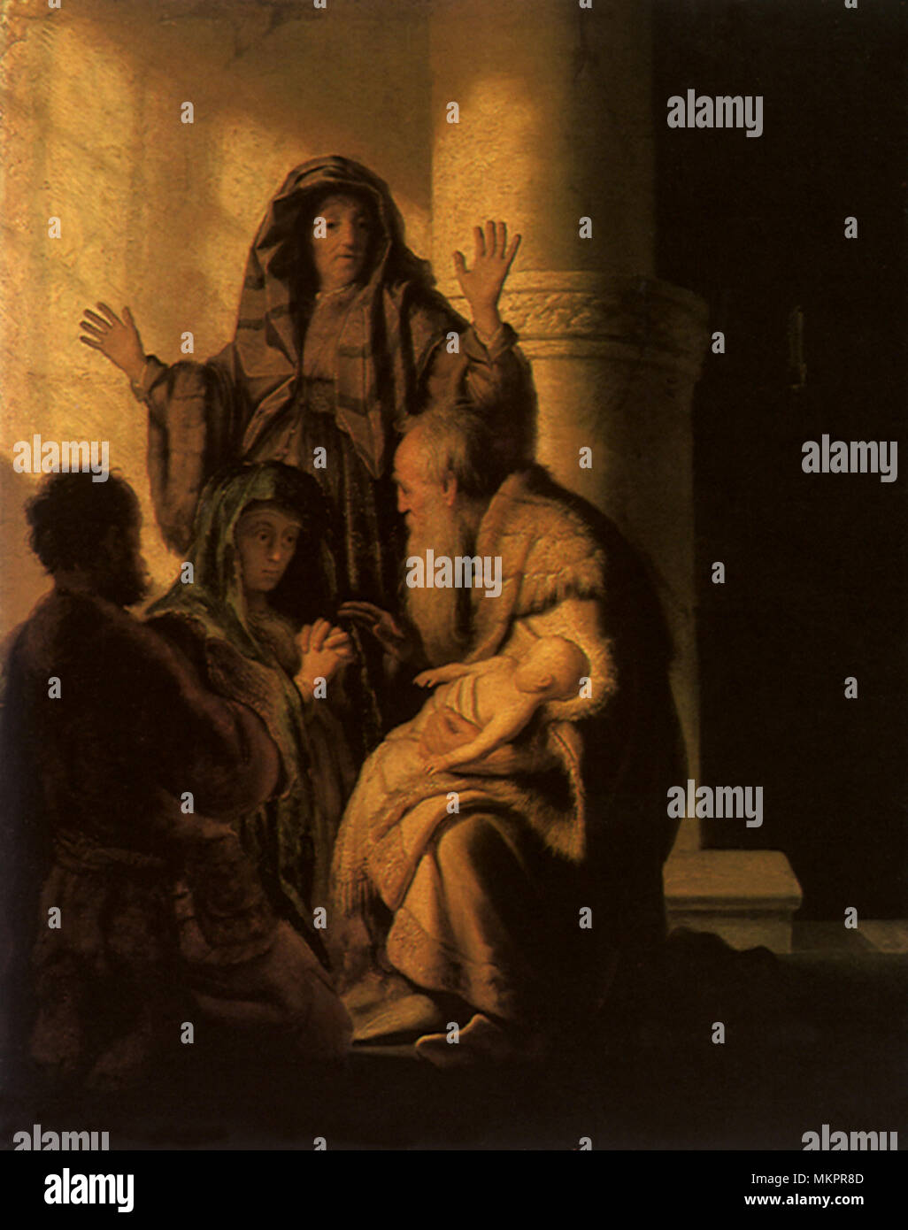 Simeon Holding the Christ Child in the Temple Stock Photo - Alamy