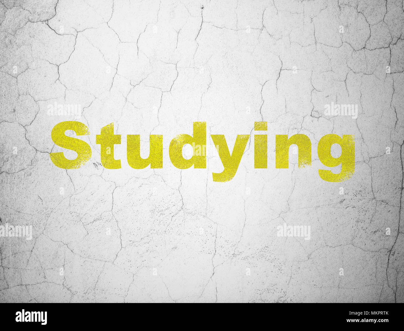 Learning concept: Studying on wall background Stock Photo - Alamy