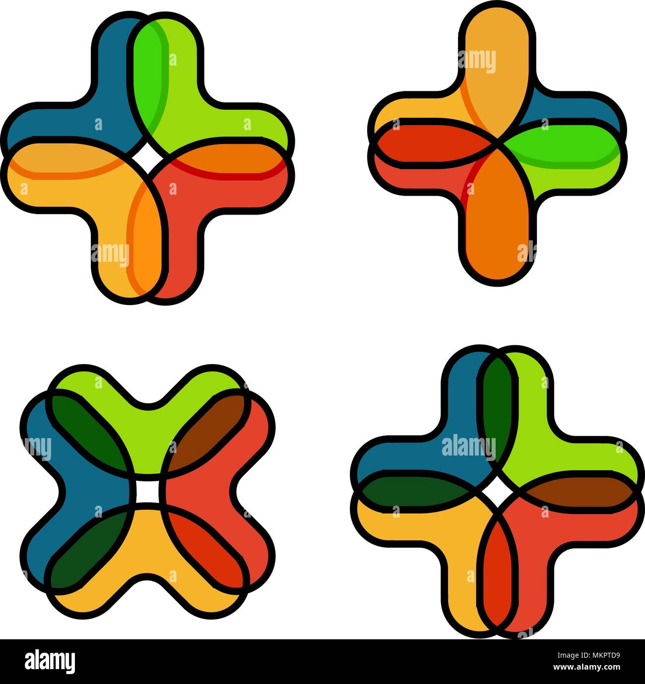 Vector chemistry colorful outline Stock Vector Images - Alamy