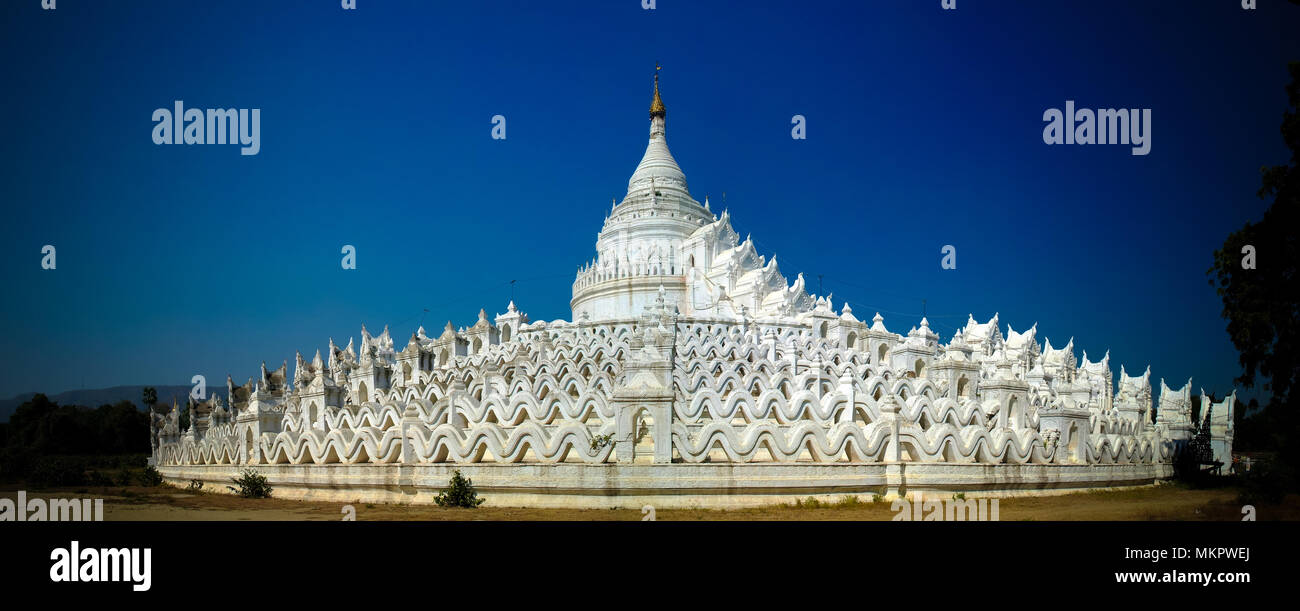 White temple in mingun hi-res stock photography and images - Alamy